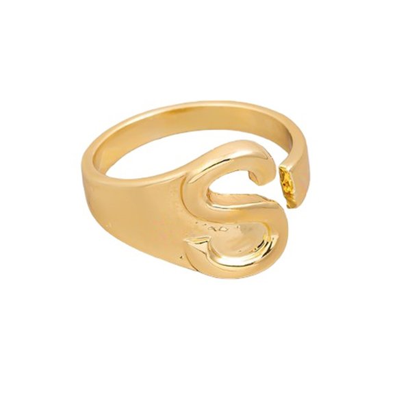 DRIKOR | Jewelry | Letter S Metallic Alphabet Ring | Poshmark